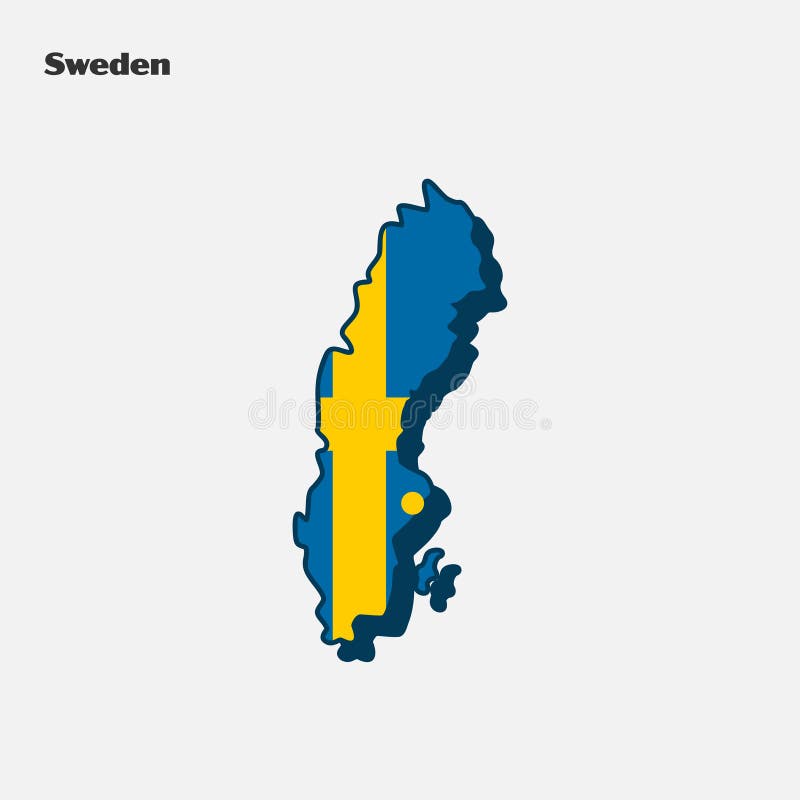 Sweden Nation Flag Map Infographic Stock Vector - Illustration of ...