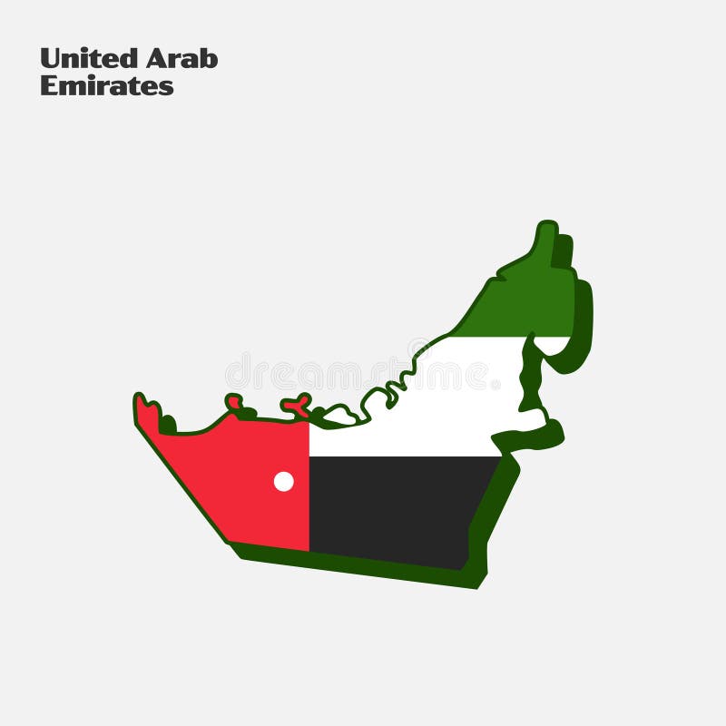 United Arab Emirate Nation Flag Map Infographic Stock Illustration ...