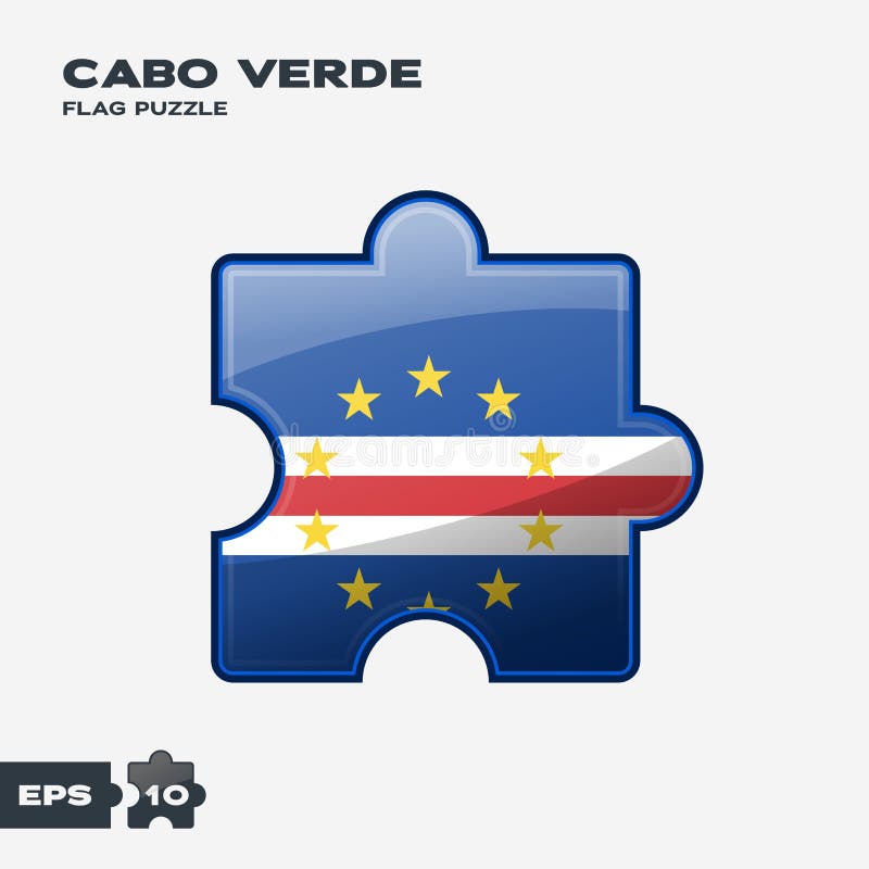 Cabo Verde State Flag Puzzle Stock Vector - Illustration of network ...