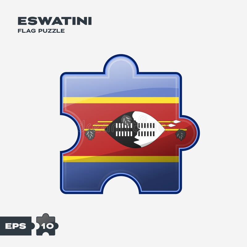 Eswatini State Flag Puzzle stock vector. Illustration of missing ...
