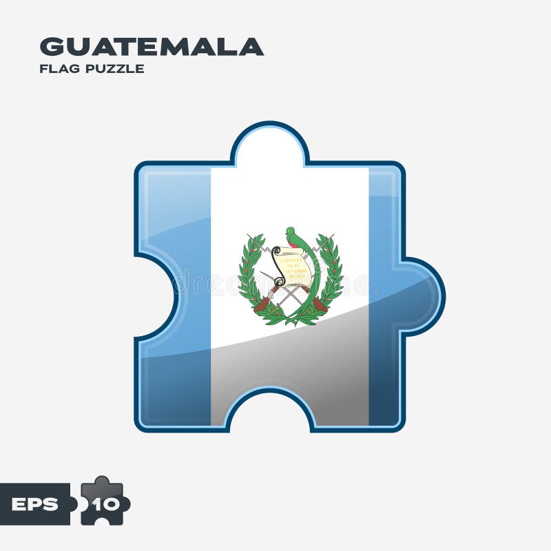 Guatemala State Flag Puzzle Stock Vector - Illustration of inspiration ...