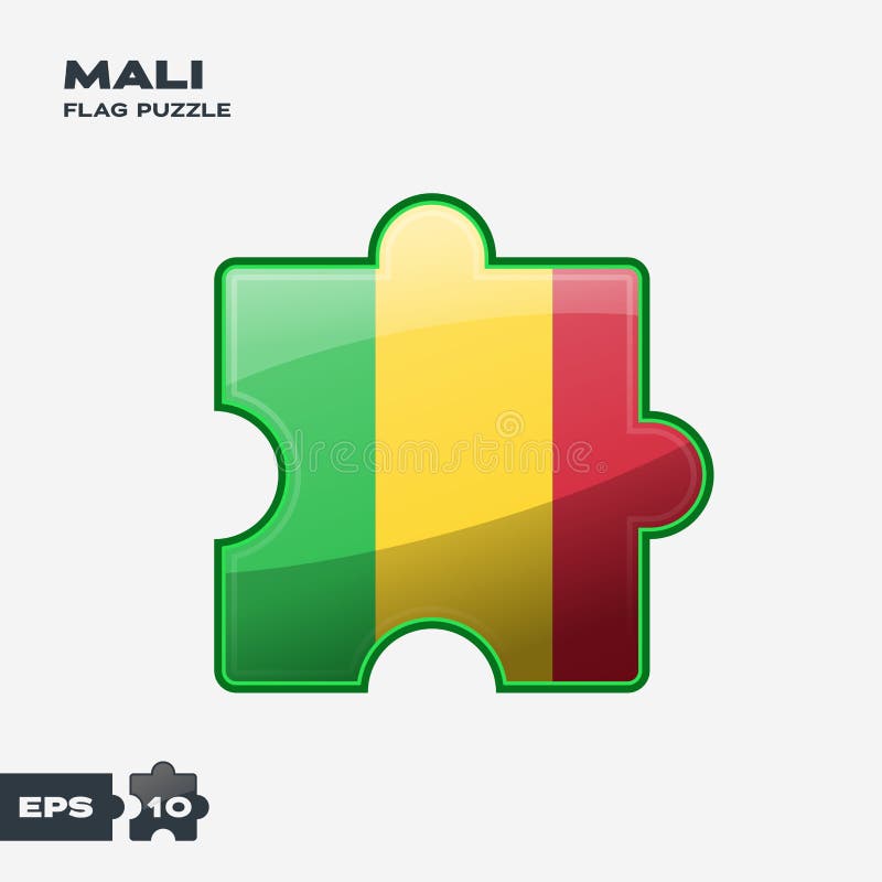 Mali Country Flag Map Infographic Stock Illustration - Illustration of ...