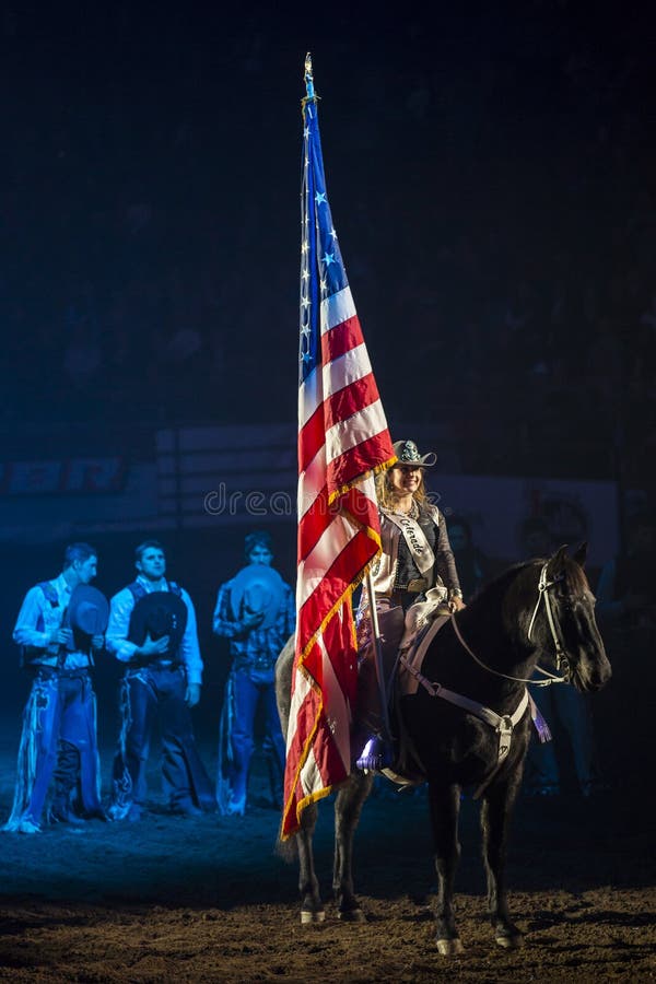 Rodeo Queen with Flag stock photo. Image of ceremony, honor - 5953002