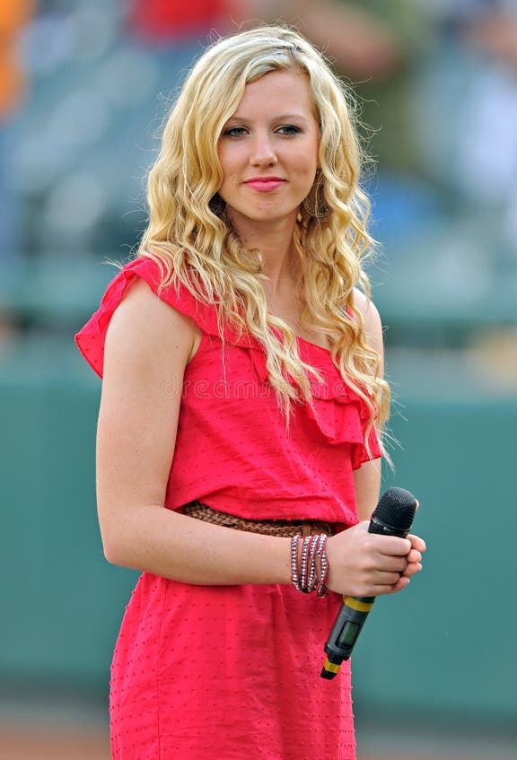 National Anthem Singer editorial photo. Image of female - 25368496