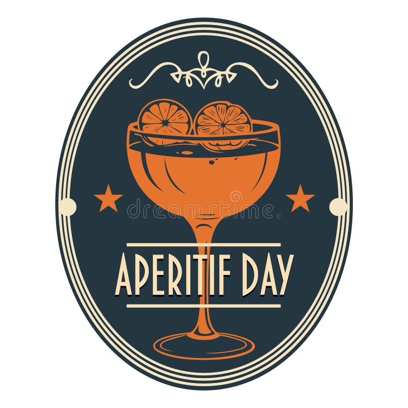 National Aperitif Day stock illustration. Illustration of style - 381255309