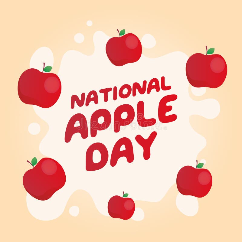 National Apple Day Design Template Good for Celebration Usage. Stock ...