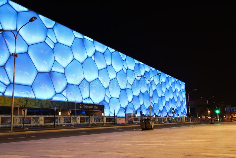National Aquatics Center Beijing Editorial Image - Image of membrane ...
