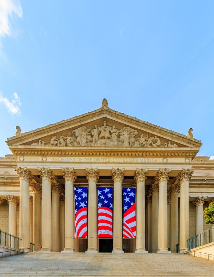 National Archives Building stock photo. Image of historical - 61102692