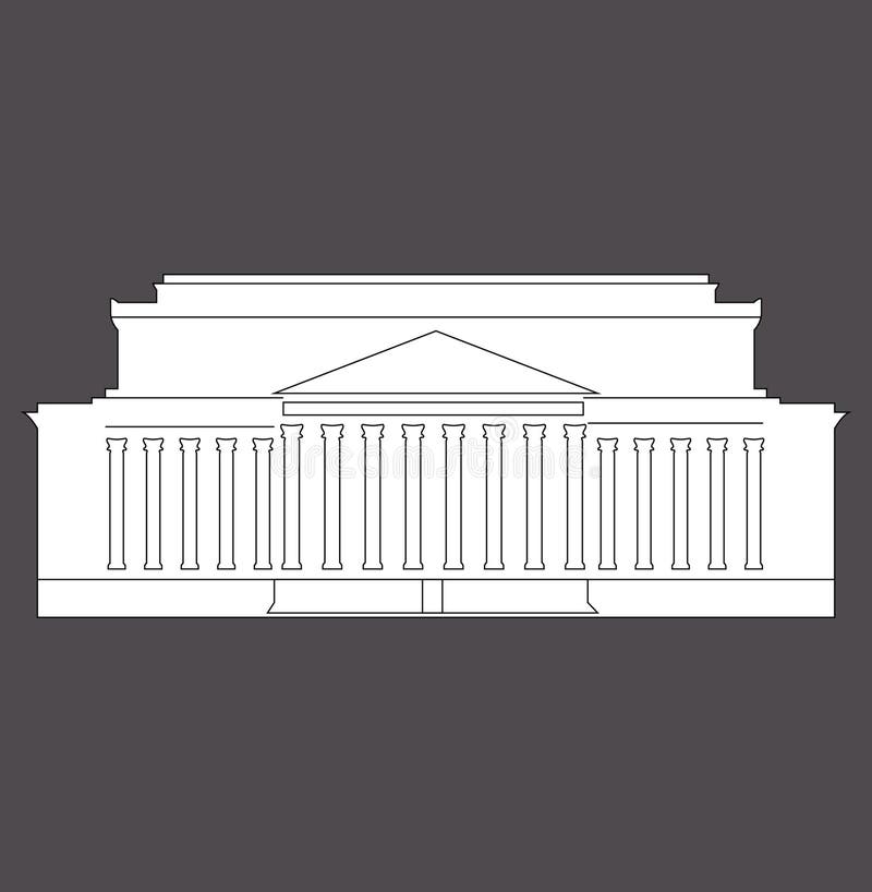 National Archives Building Washington DC Stock Vector - Illustration of ...