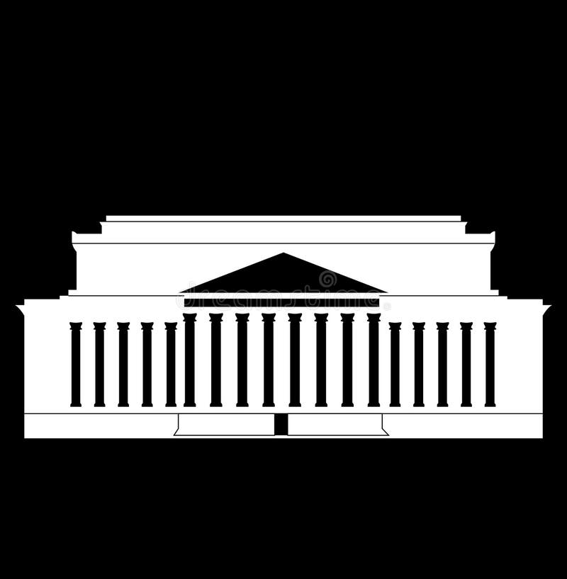 National Archives Building Washington DC Stock Vector - Illustration of ...