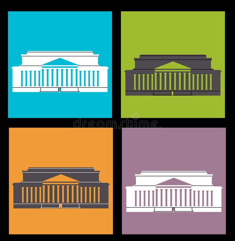 National Archives Building Washington DC Stock Vector - Illustration of ...