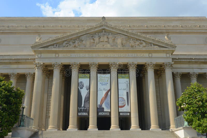 National Archives Building in Washington DC, USA Editorial Stock Image ...