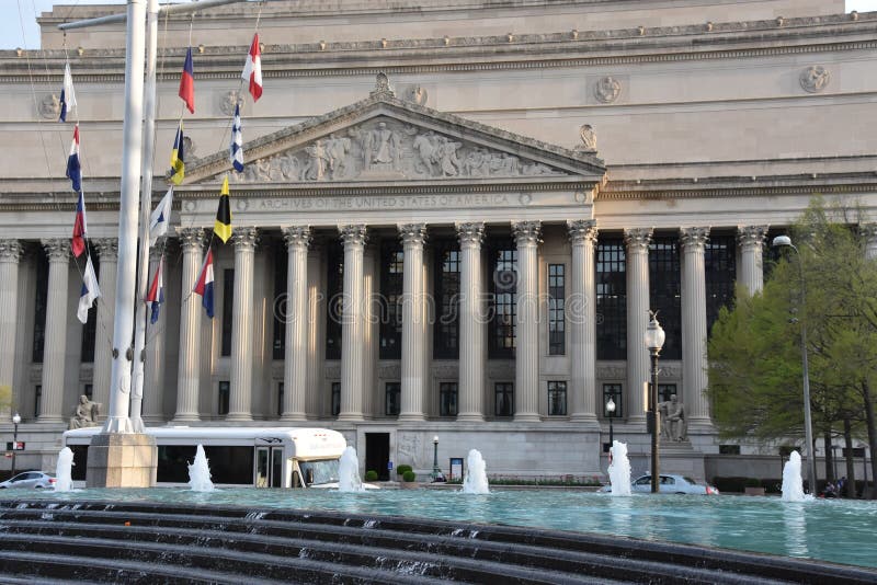 National Archives in Washington, DC Editorial Stock Image - Image of ...