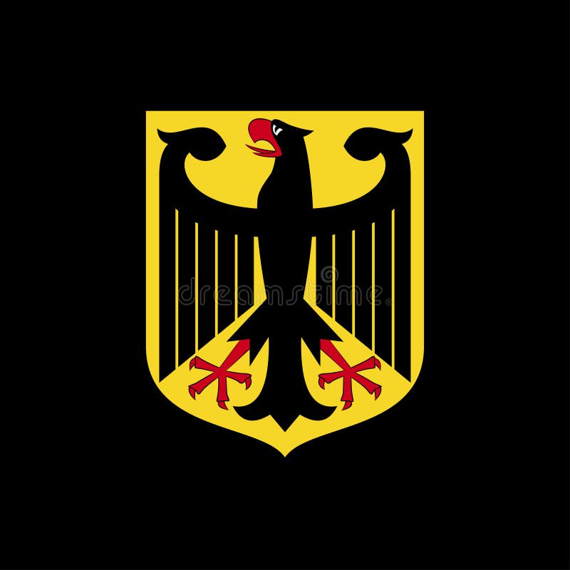 National Arms of Germany. Logo on a Black Background Stock Vector ...