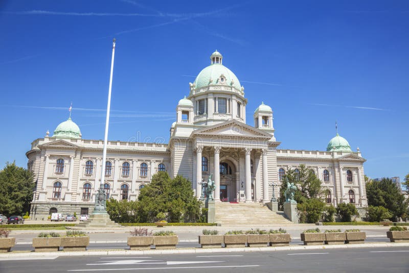 National Assembly in Belgrade Stock Image - Image of sunny, building ...