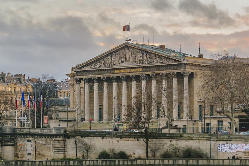 National Assembly Building, Paris, France Stock Image - Image of ...