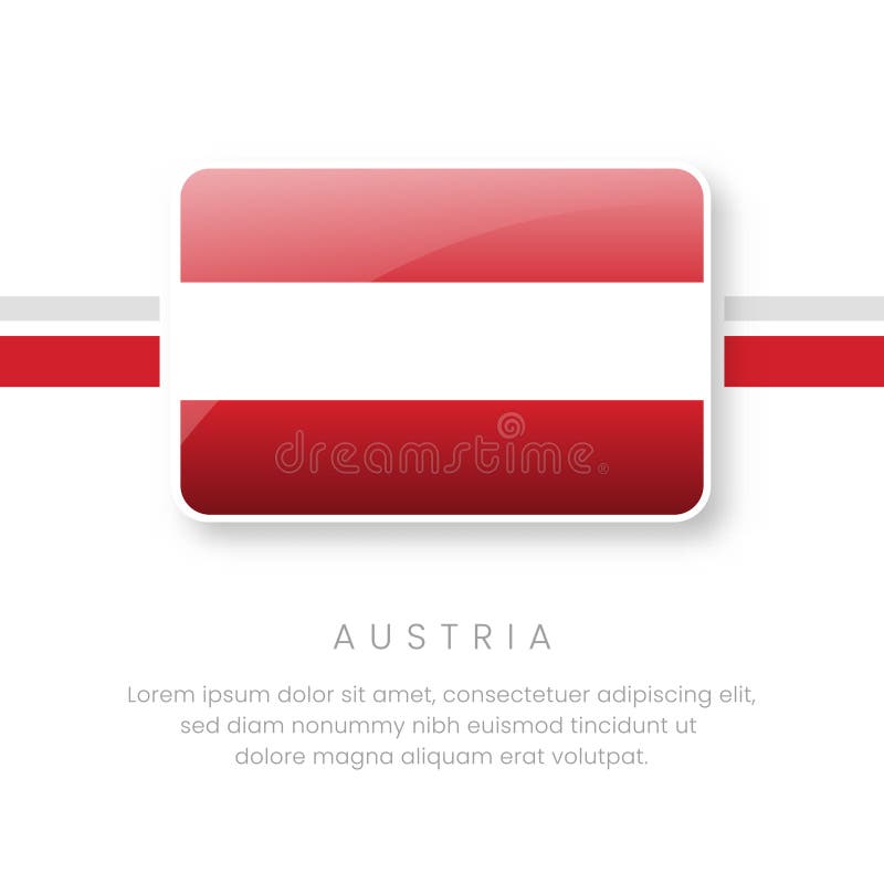 National Austria Flag.Vector Austria Button Flag Stock Vector ...