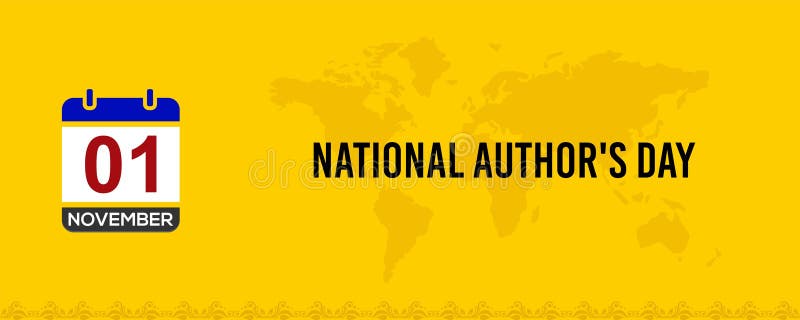 National Author S Day Text Banner Design for Social Media Post Stock ...