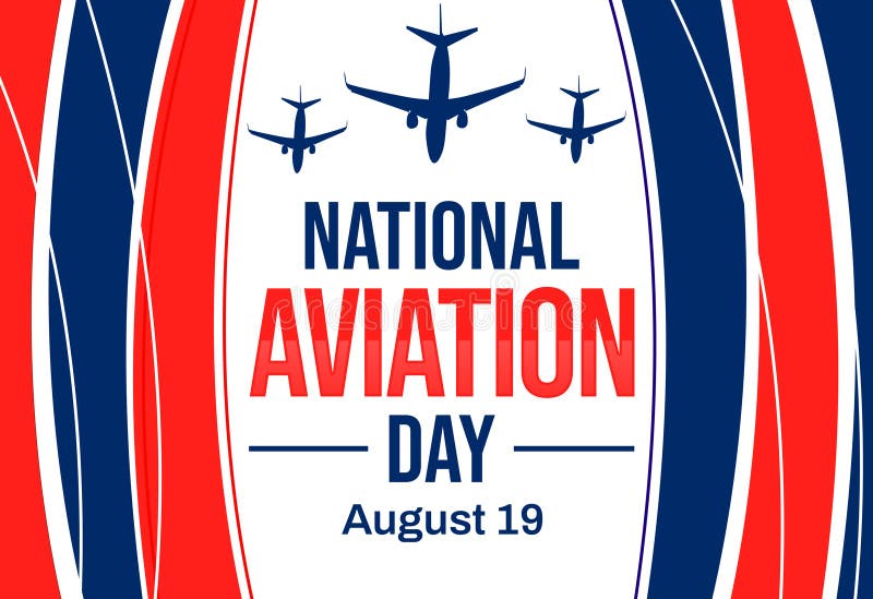 National Aviation Day Wallpaper Background with Planes and Typography ...
