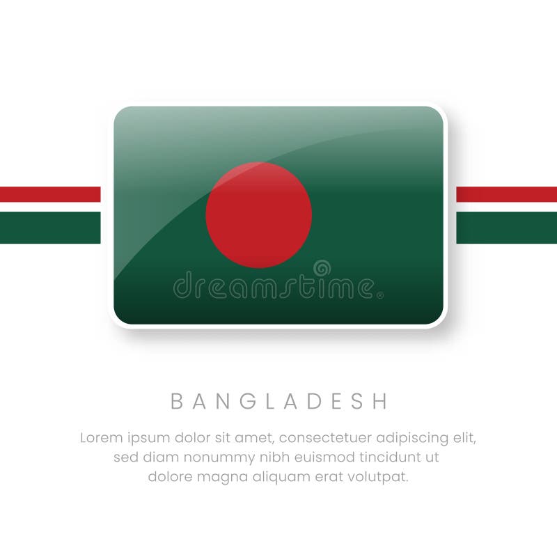 National Bangladesh Flag.Vector Bangladesh Button Flag Stock Vector ...