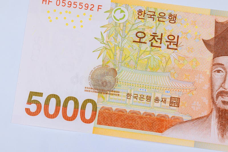 National Bank of Korea Issued Cash Notes at Denomination of 5000 Won in ...