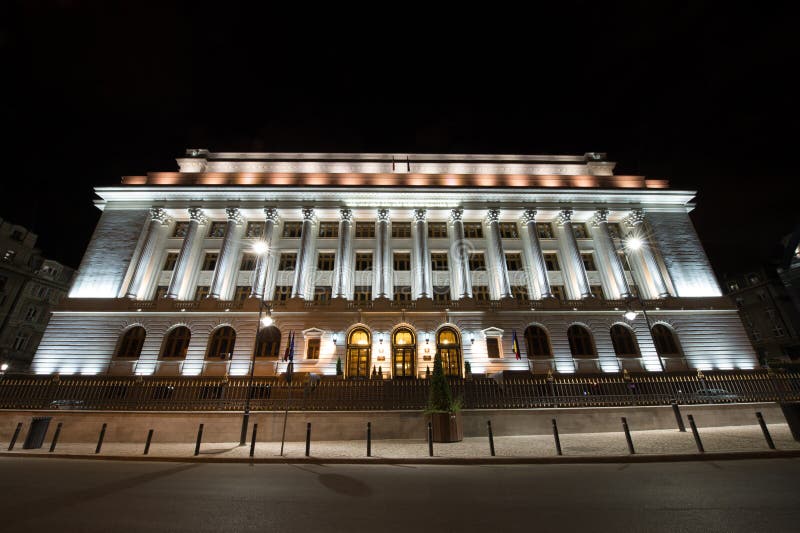 The National Bank Of Romania Stock Image - Image of palace, detail ...