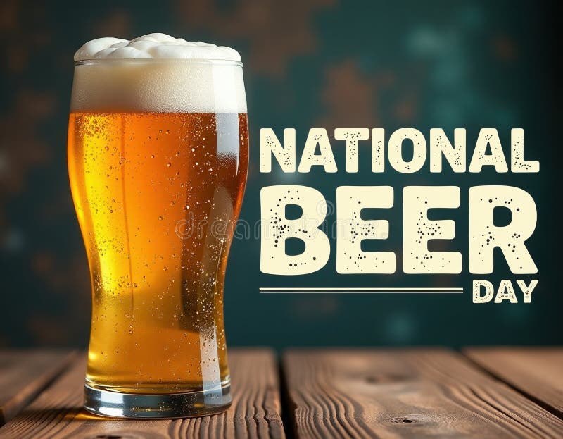 National Beer Day Celebration Stock Illustration - Illustration of ...