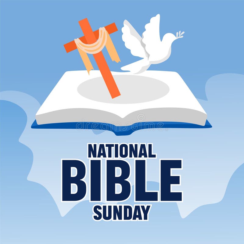 National Bible Sunday for All Christians Stock Vector - Illustration of ...