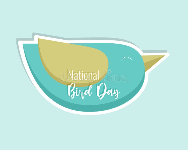 National Bird Day sticker stock vector. Illustration of label - 240604908