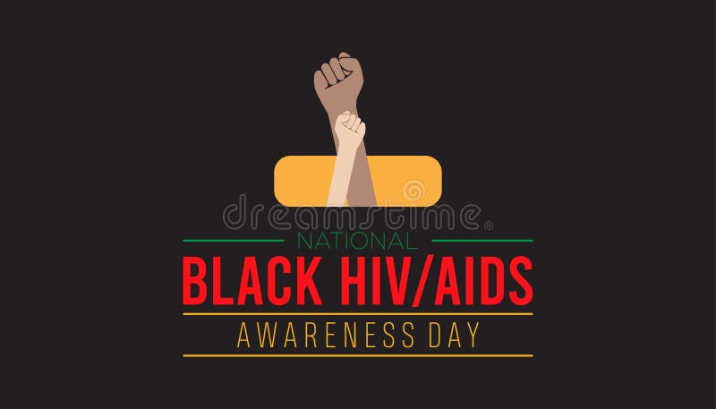National Black HIV AIDS Awareness Day Creative Concept Design. Stock ...