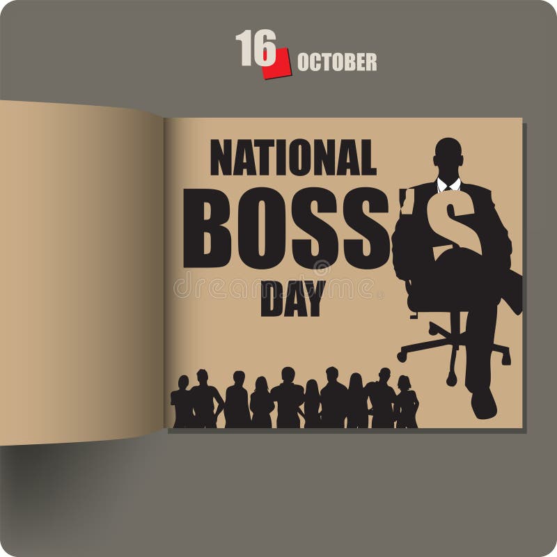 National Boss Day stock vector. Illustration of design - 161558783