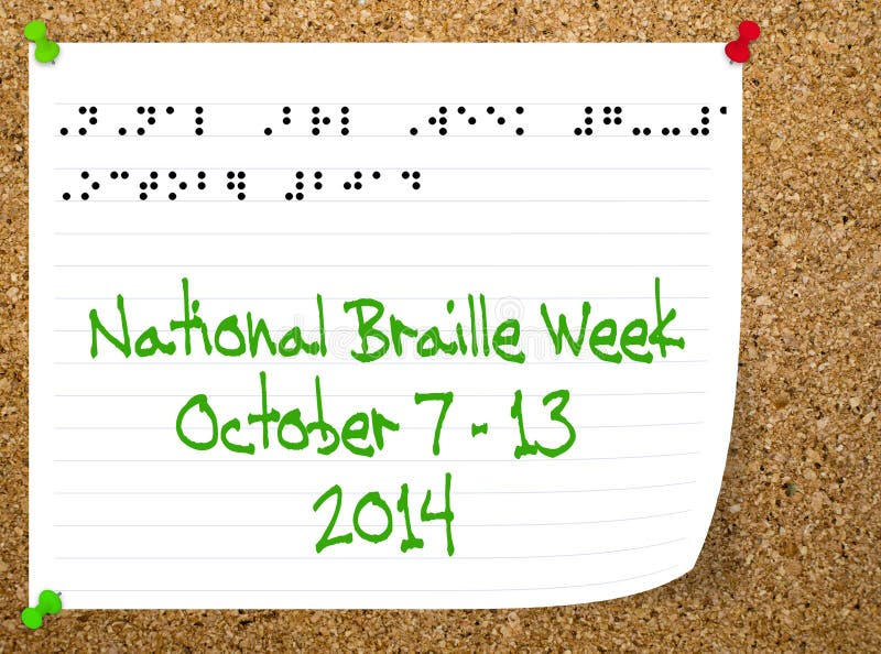 National Braillle Week - October 2014. Stock Illustration ...