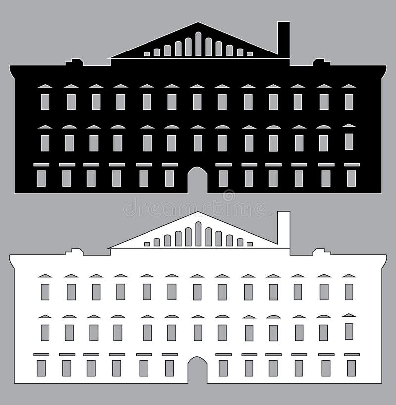 National Building Museum Washington DC Stock Vector - Illustration of ...