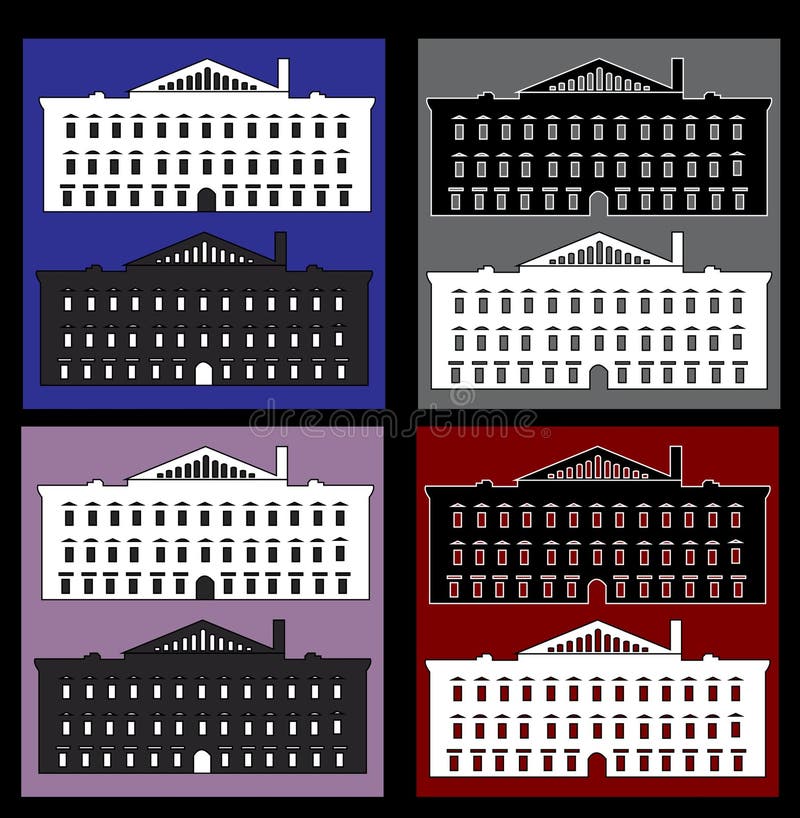 National Building Museum Washington DC Stock Vector - Illustration of ...