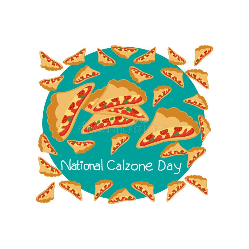 National Calzone Day Design Vector Illustration Stock Vector ...
