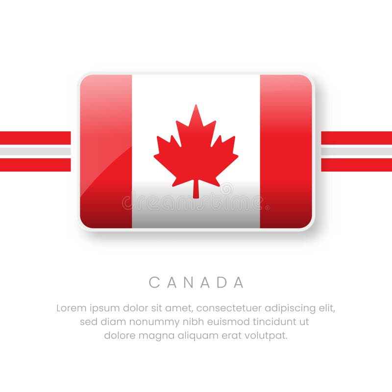 National Canada Flag.Vector Canada Button Flag Stock Vector ...