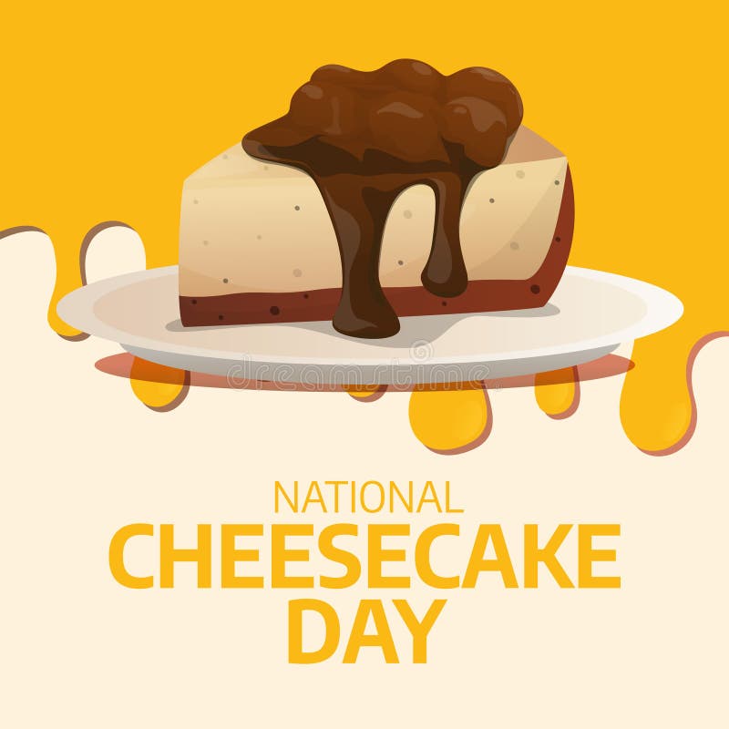 National Cheesecake Day Design Template Good for Greeting Stock Vector ...