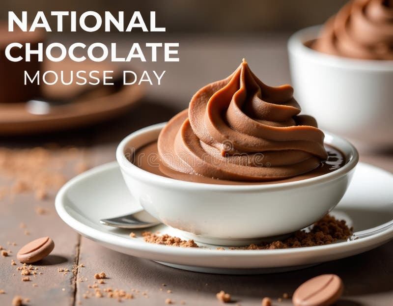 National Chocolate Mousse Day Indulgent Chocolate Dessert Stock ...