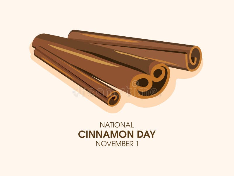 National Cinnamon Day Post Design Stock Illustration - Illustration of ...