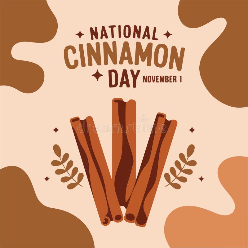 National Cinnamon Day Post Design Stock Illustration - Illustration of ...