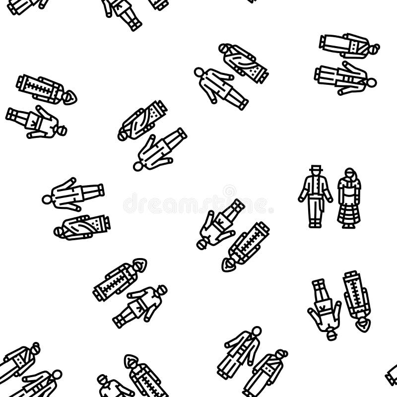 National Clothes Costume Design Vector Seamless Pattern Stock Vector ...