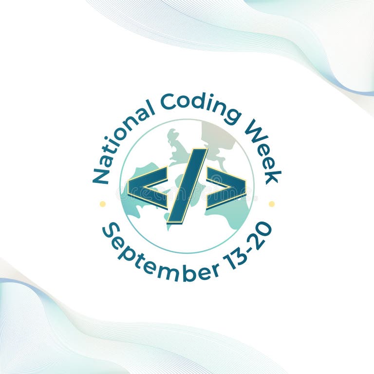 National Coding Week Design Template Good for Celebration. Stock Vector - Illustration of ...