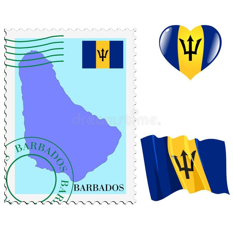 National Colours of Barbados Stock Vector - Illustration of national ...