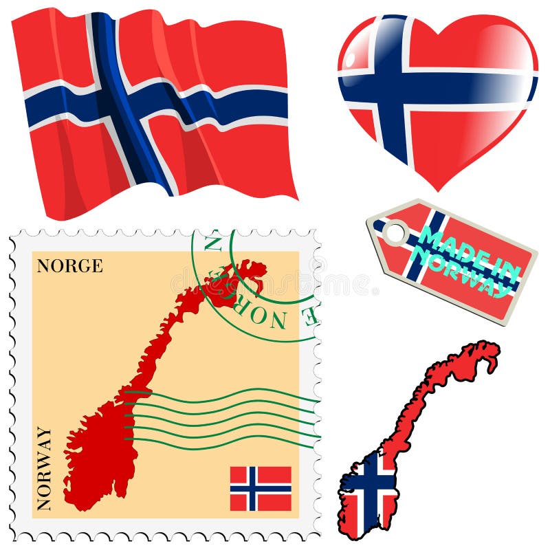 National colours of Norway stock vector. Illustration of national ...