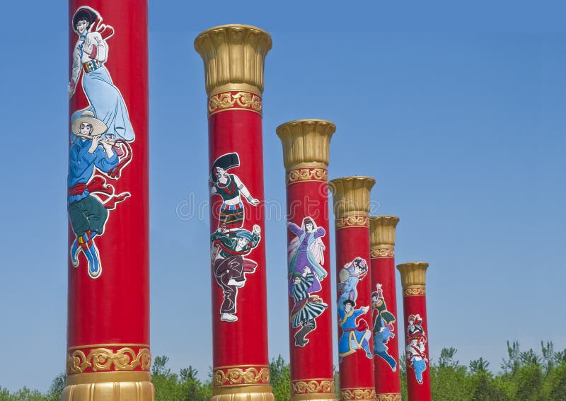 National Unity Pillar in Tian Anmen Square Stock Image - Image of 60th ...