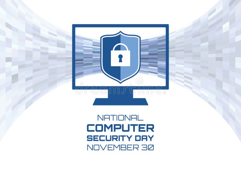 National Computer Security Day Vector Stock Vector - Illustration of ...