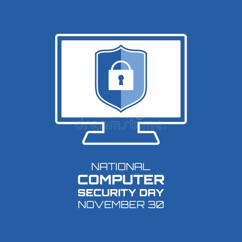 National Computer Security Day Vector Stock Vector - Illustration of ...