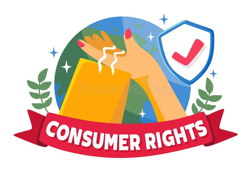 National Consumer Rights Day with a Shopping Bag Stock Vector ...