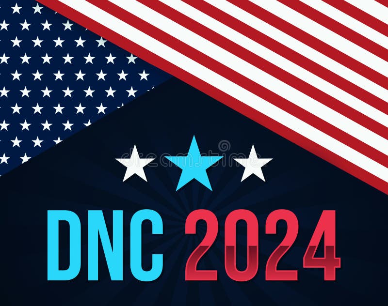 National Convention of Democratic, Background Design with American Flag ...