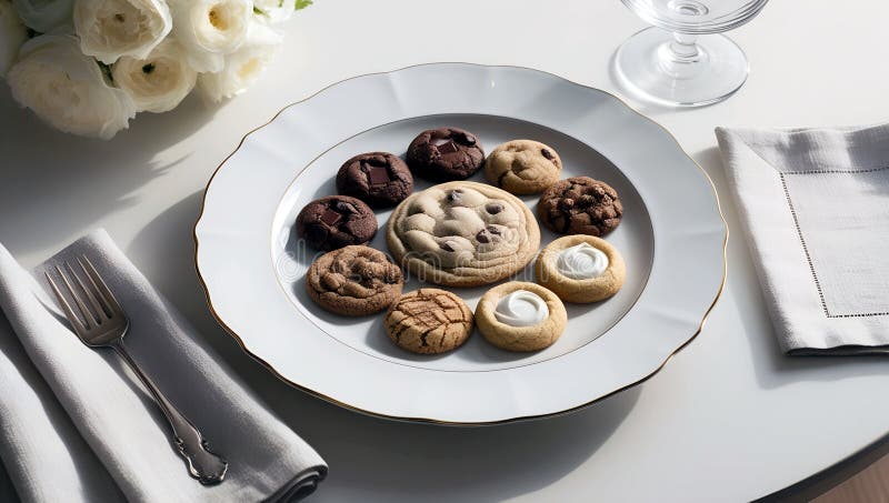 National Cookie Day with Fresh Chocolate Chip Cookies Stock Image ...